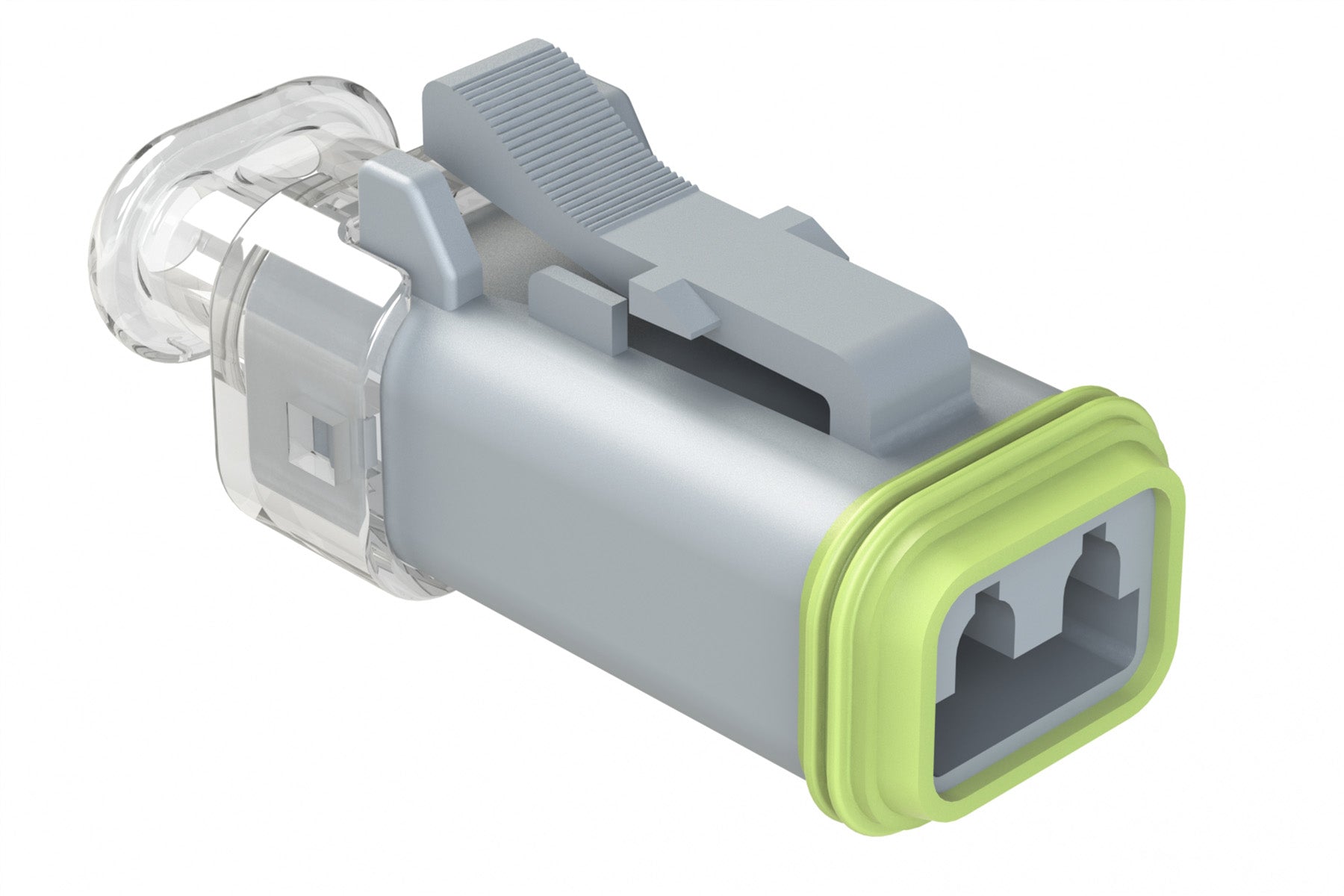 AT06-2S-LED1202 2-Way, Plug, LED, 12V, Clear endcap, Grey Reduced Seal – Amphenol Australia