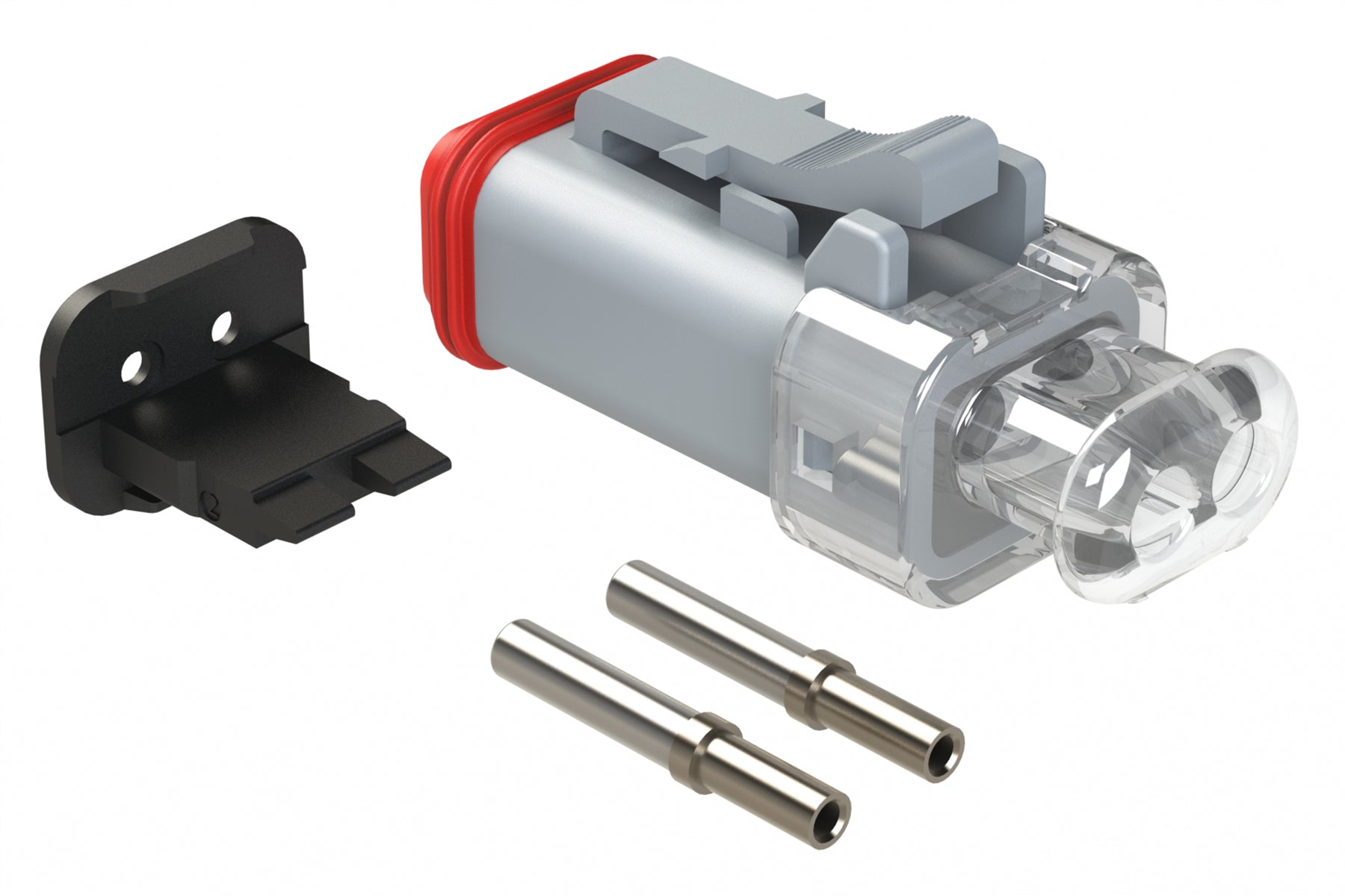 AT06-2S-LED12K1 2-Way LED Plug Kit, 12V, Contacts and Wedge included, – Amphenol Australia