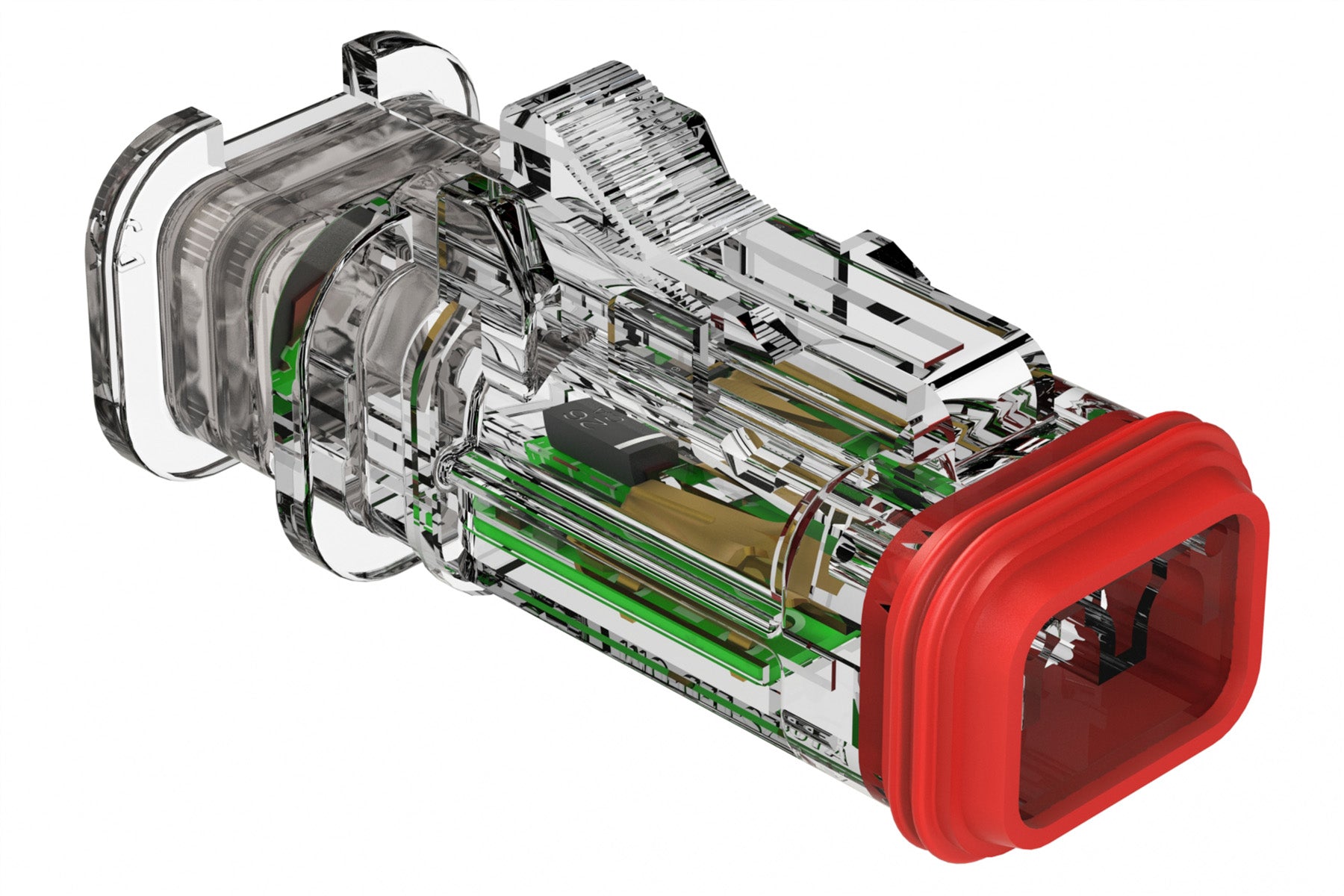 AT06-2S-LED12V01-OMC 2 Position LED Overmold Plug, Socket, 12V, Clear – Amphenol Australia