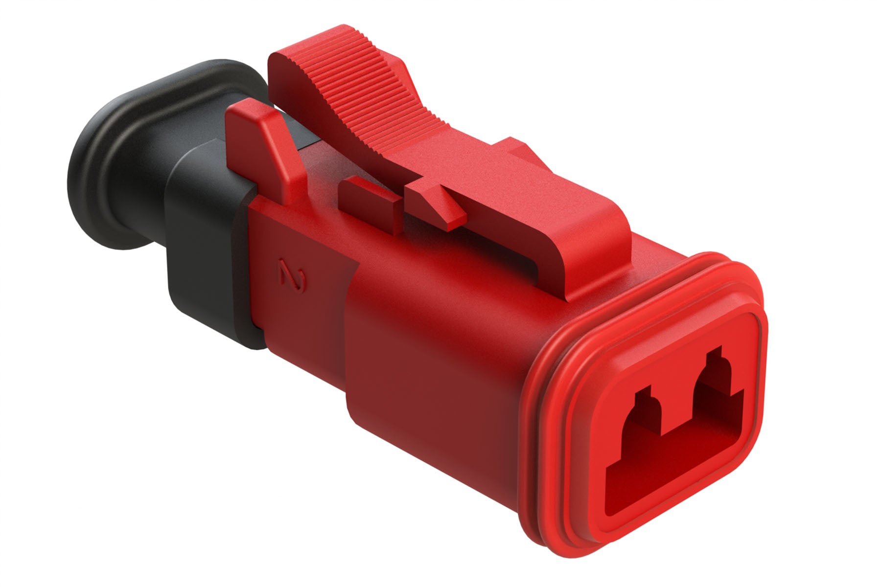 AT06-2S-SR01RED 2-Way Plug Female Connector with Strain Relief Endcap, – Amphenol Australia