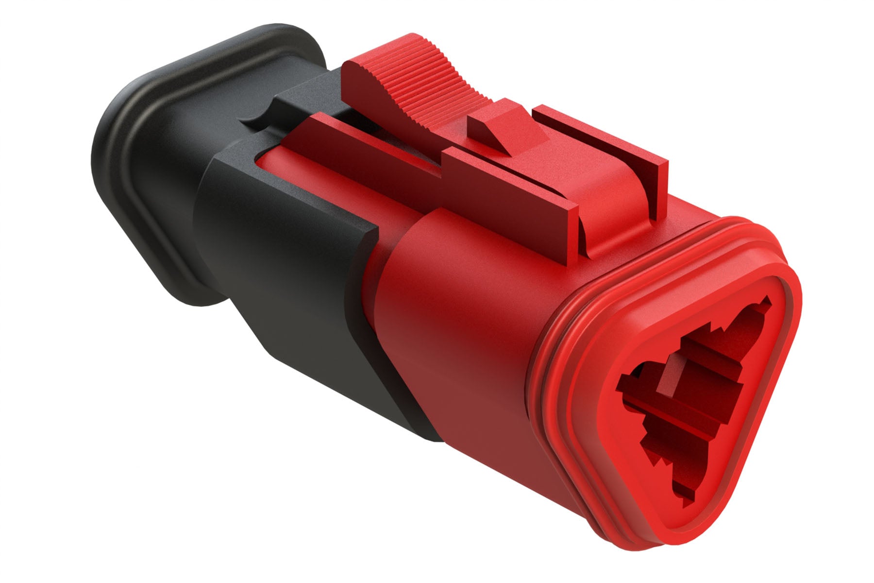 AT06-3S-SR02RED 3-Way Plug Female Connector with Strain Relief Endcap, – Amphenol Australia