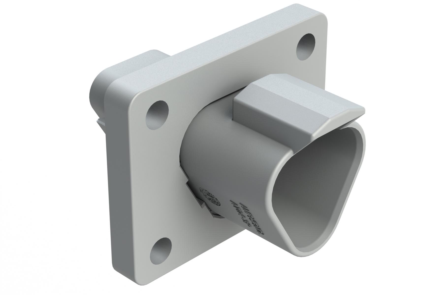 AT04-3P-CL03 3 Position Receptacle Flange Mount Connector, Pin, Grey ...